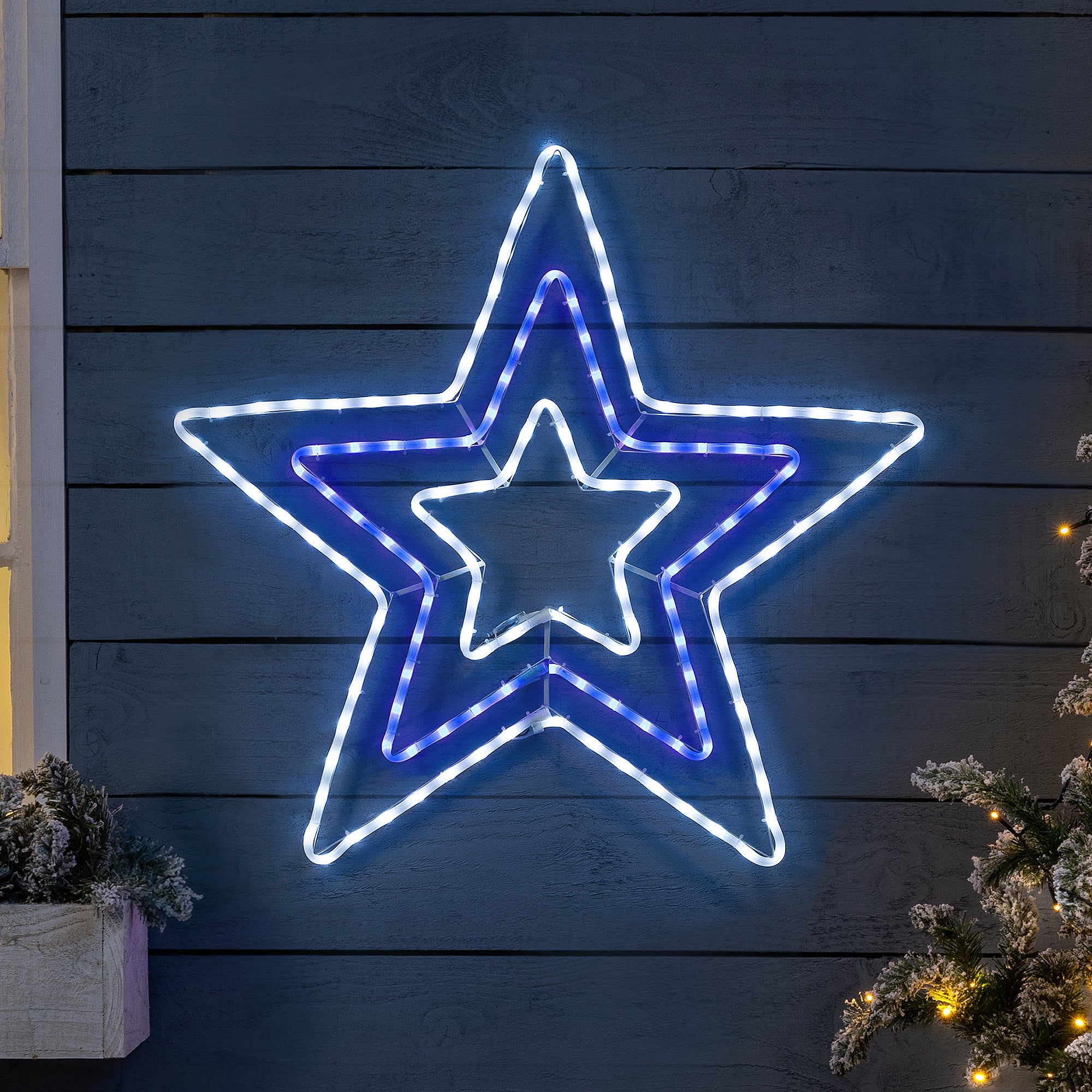Animated LED Christmas Star Light | 65cm x 65cm | Christow