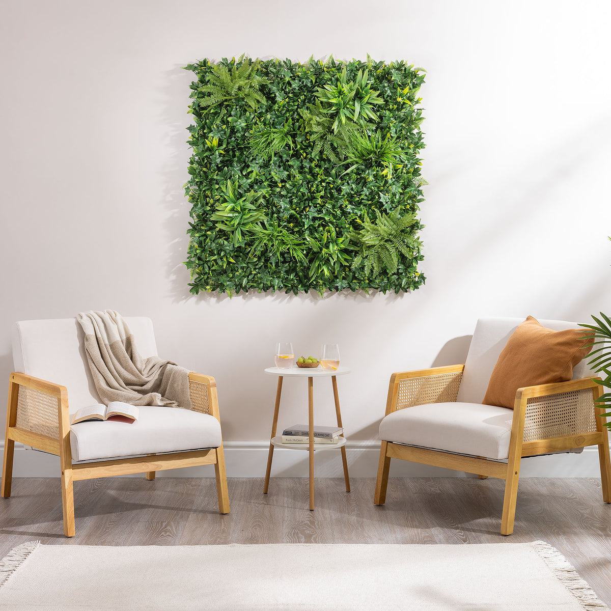 Artificial Evergreen Living Wall Panels – 1m x 1m | Christow