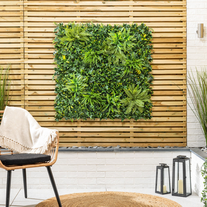 Artificial Evergreen Living Wall Panels – 1m x 1m | Christow