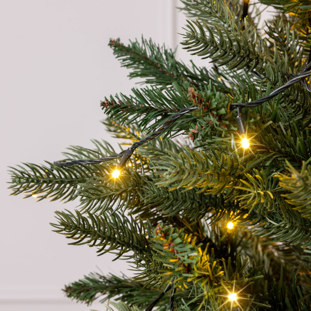 LED Battery Christmas Lights with Timer (Green Cable)