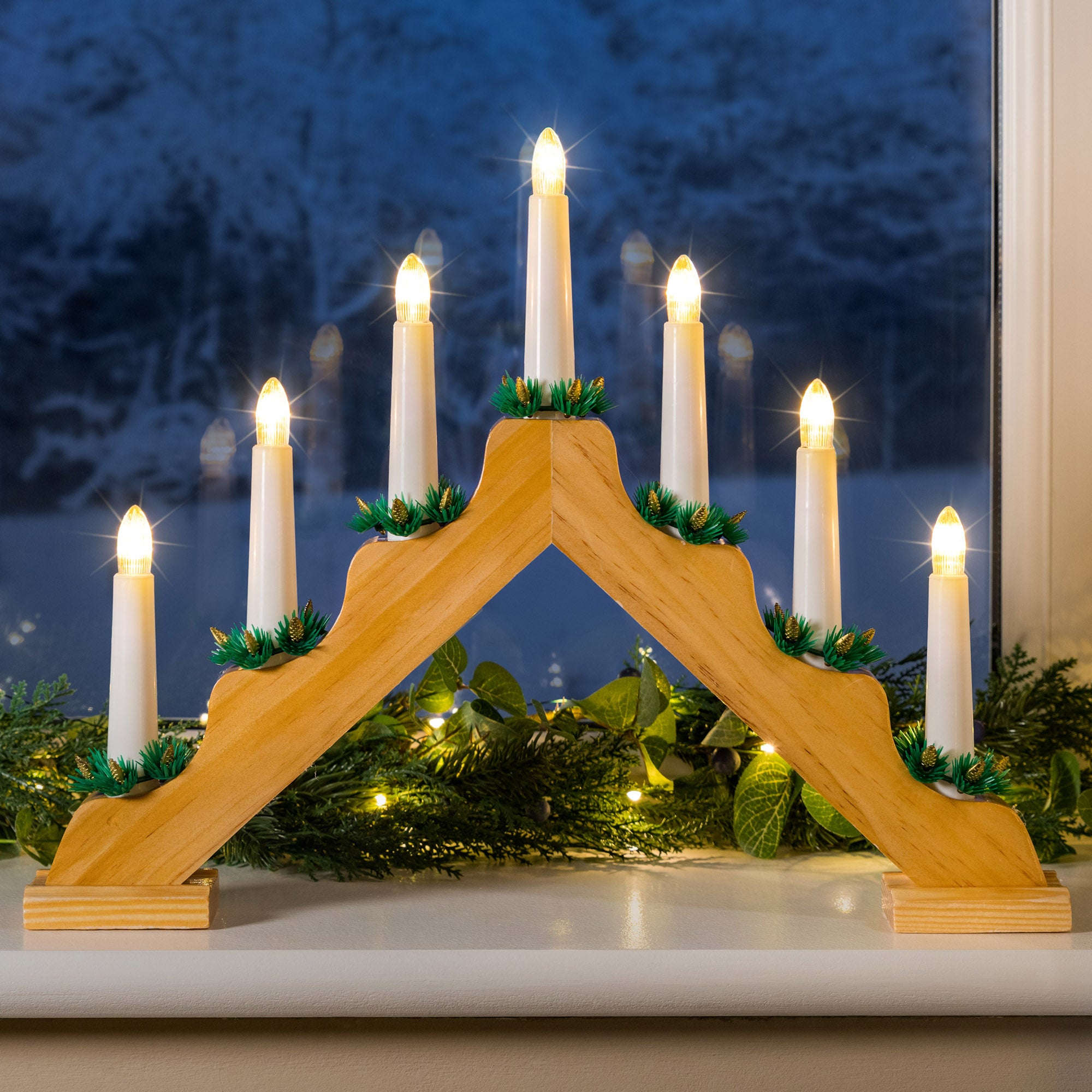 Battery Operated Christmas Candle Bridge | Christow