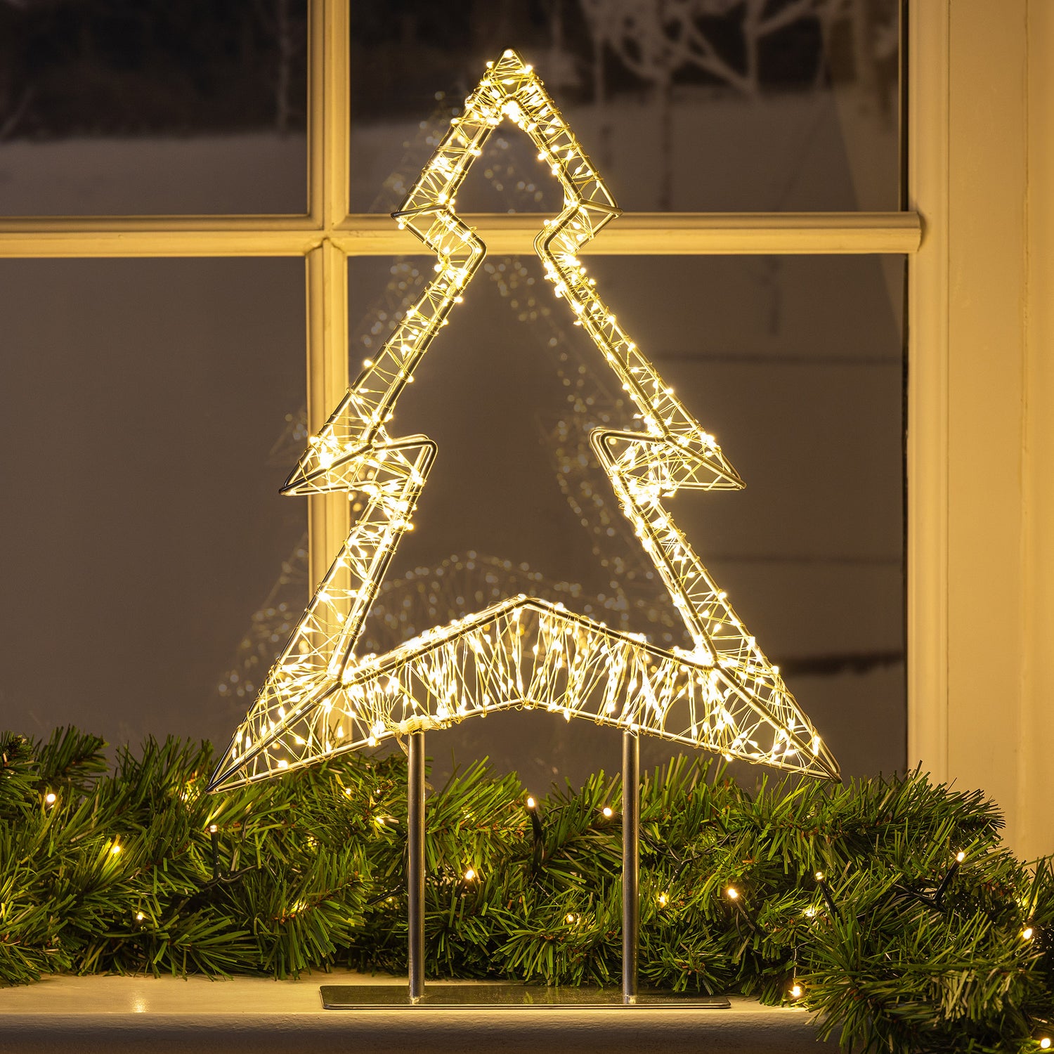 Micro LED Christmas Tree with Stand | 45cm x 31cm x 8cm | Christow