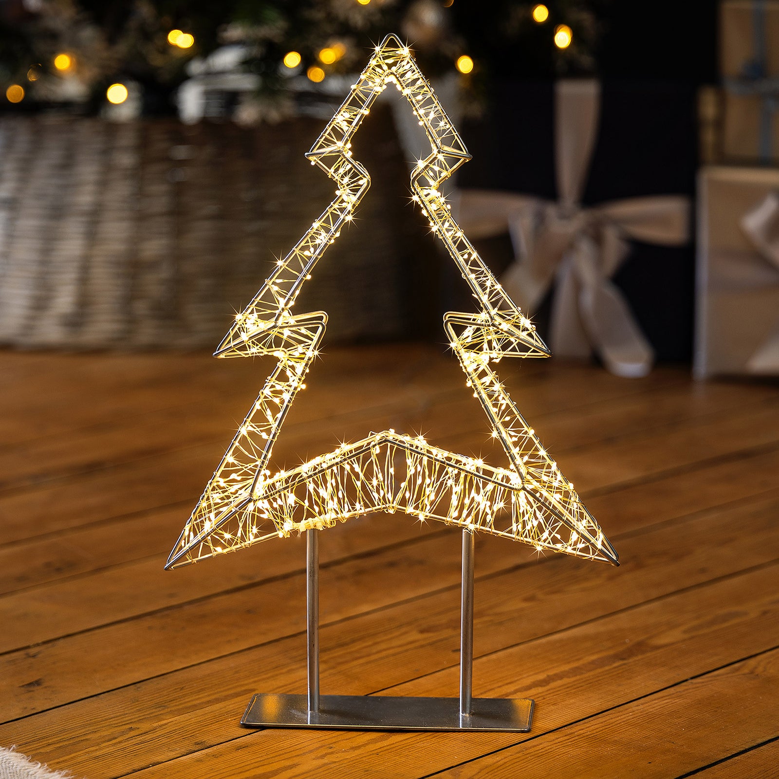 Micro LED Christmas Tree with Stand | 45cm x 31cm x 8cm | Christow