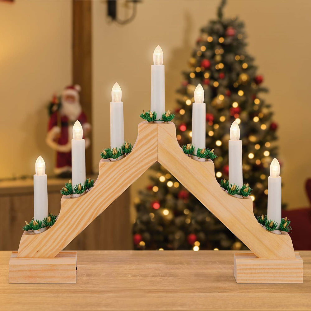 Mains Powered Christmas Candle Bridge | Christow