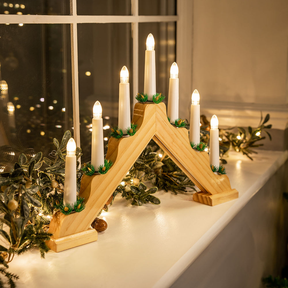 Mains Powered Christmas Candle Bridge | Christow