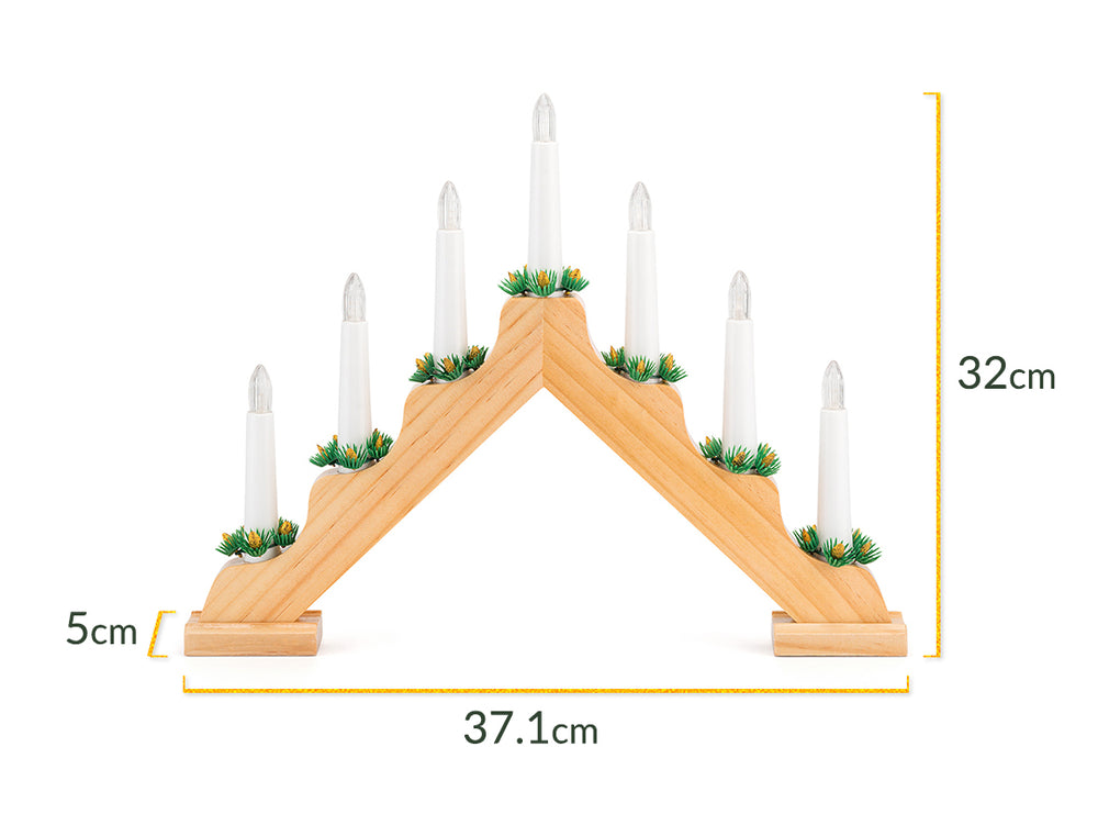 Mains Powered Christmas Candle Bridge | Christow